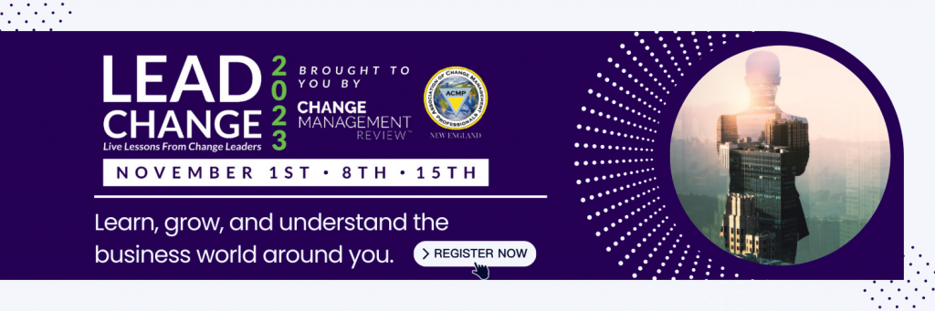 Lead Change 2023 homepage banner v2 | Change Management Review™